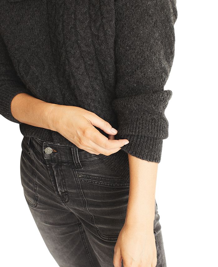 Frye Women's Mix-Stitch Envelope-Collar Sweater - Macy's