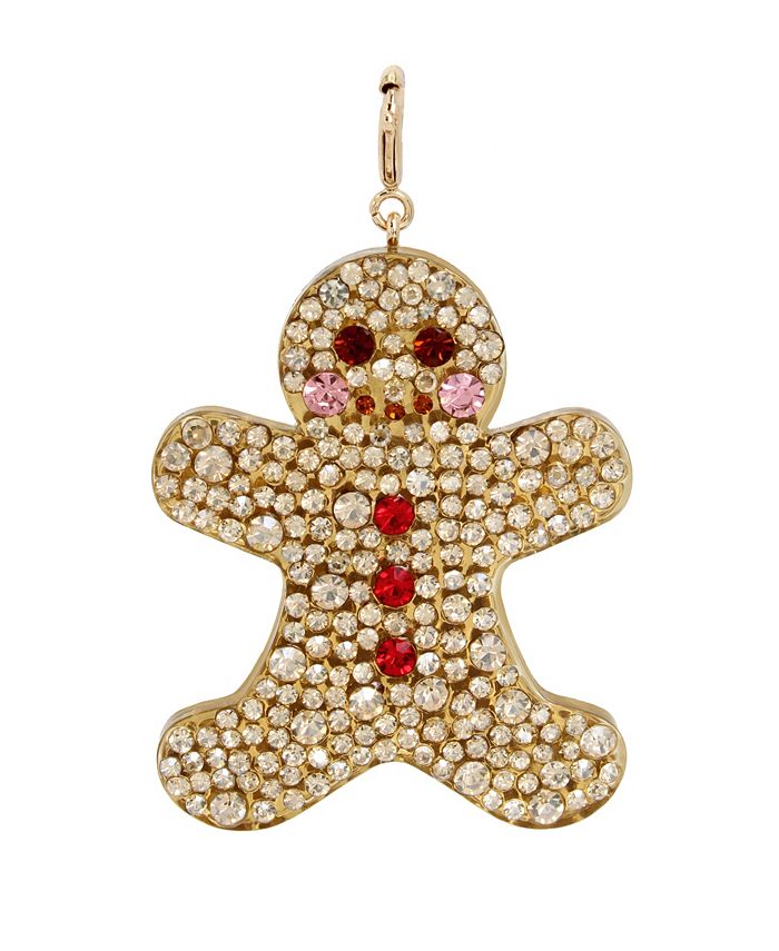 Betsey Johnson Faux Stone Gingerbread Convertible Ornament Necklace ...