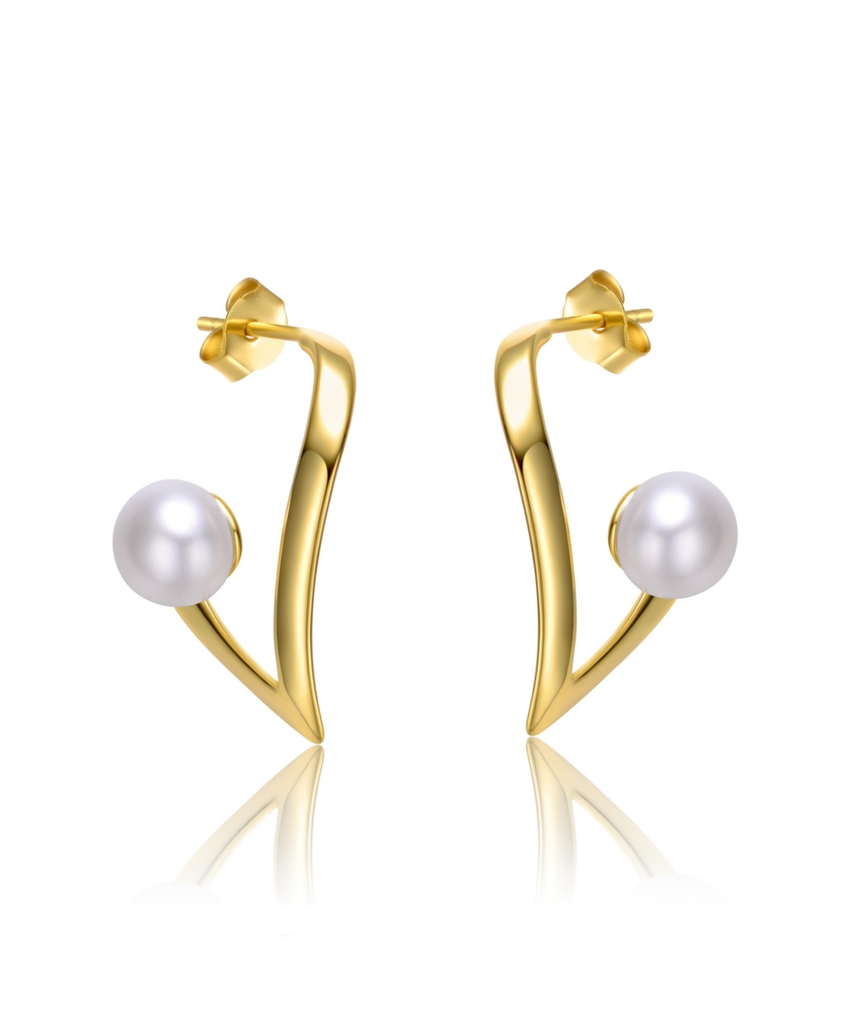 Click here for Sterling Silver 14k Yellow Gold with White Freshwa... prices