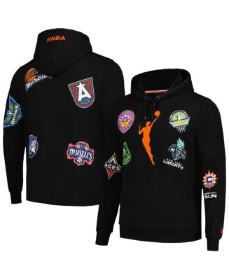 Men's and Women's FISLL Black WNBA Allover Logo Pullover Hoodie - Macy's