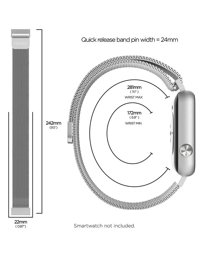 iTouch Unisex Air 4 Zinc Alloy Mesh Watch Strap - Macy's