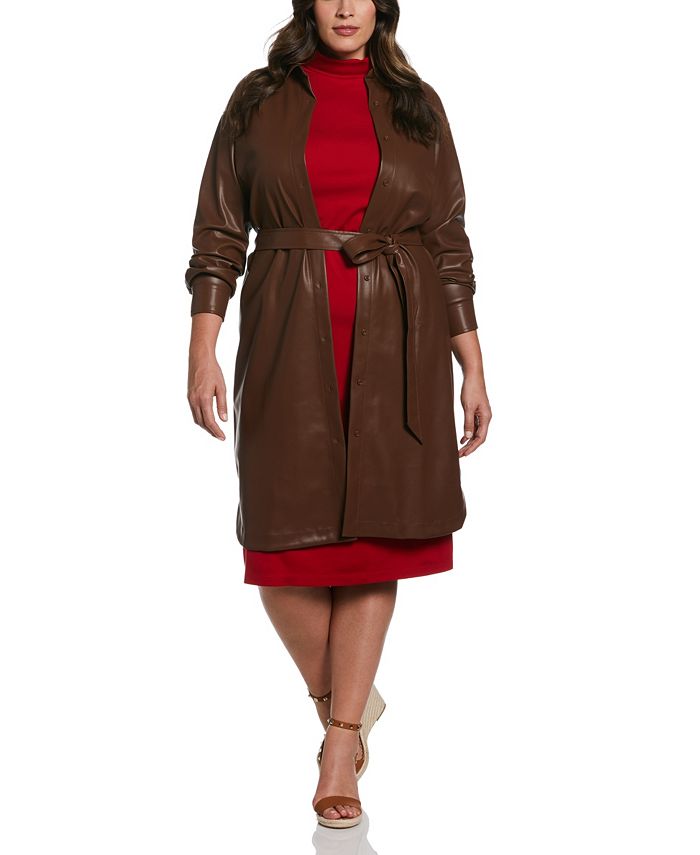 ELLA Rafaella Plus Size Funnel Neck Sleeveless Dress - Macy's