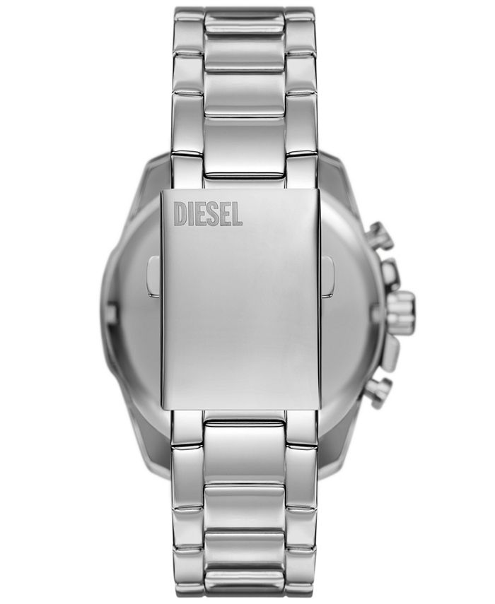 Diesel Men's Baby Chief Chronograph Silver-Tone Stainless Steel Watch ...