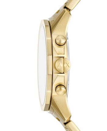 A|X Armani Exchange Men's Banks Chronograph Gold-Tone Stainless Steel ...