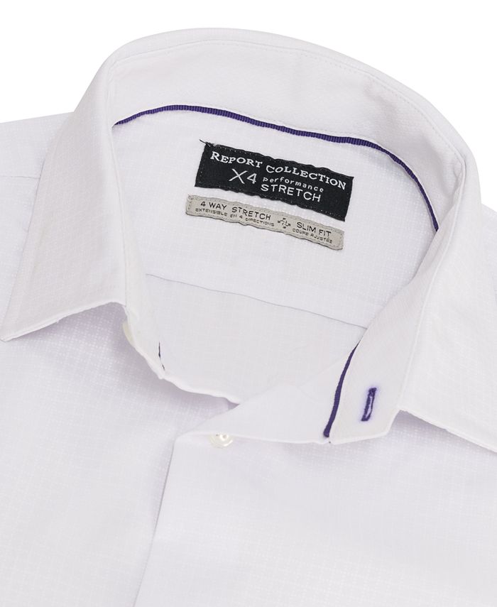 Report Collection Men's Slim-Fit Tonal-Print Shirt - Macy's