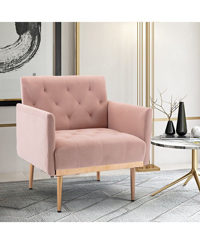Simplie Fun Accent Chair, Leisure Single Sofa With Rose Feet - Macy's