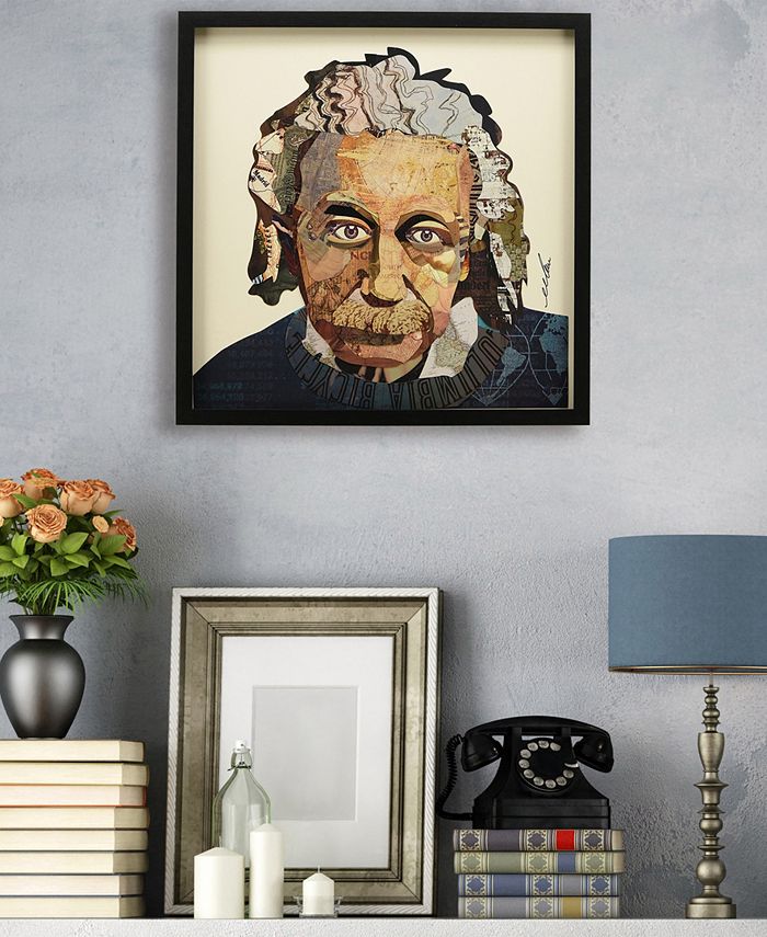 Empire Art Direct "Einstein" Hand-made dimensional Art collage, Under ...