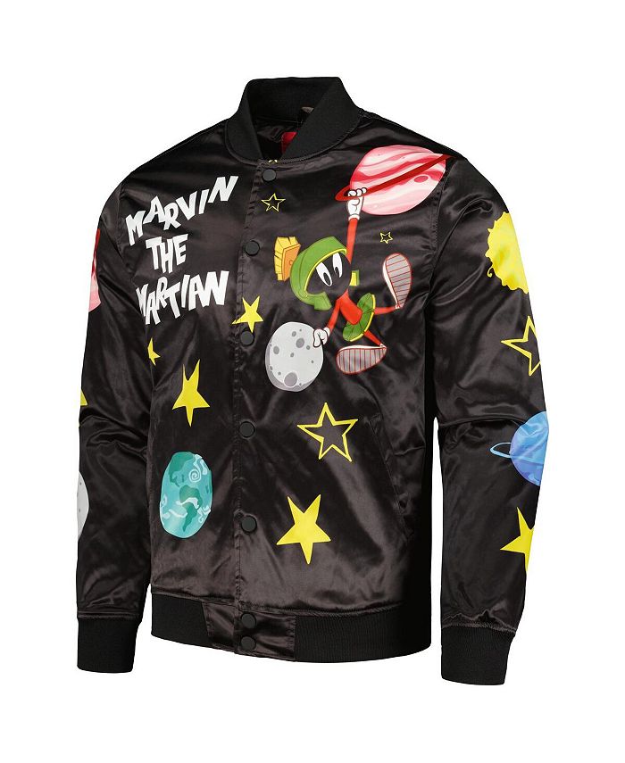 Freeze Max Men's Black Looney Tunes Graphic Satin Full-Snap Jacket - Macy's