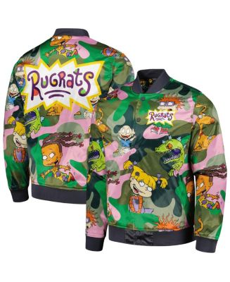 Men's Freeze Max Camo Rugrats Graphic Satin Full-Snap Jacket - Macy's