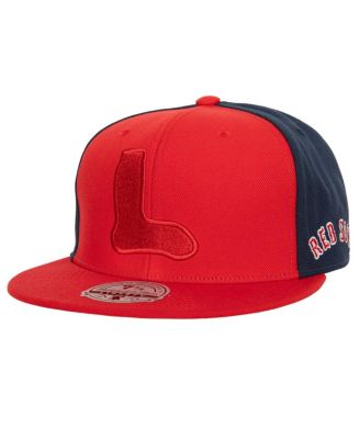 Men's Mitchell & Ness Red Boston Red Sox Bases Loaded Fitted Hat - Macy's