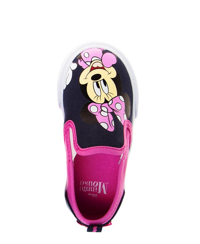 Disney Toddler Girls Minnie Mouse Slip On Canvas Sneakers - Macy's
