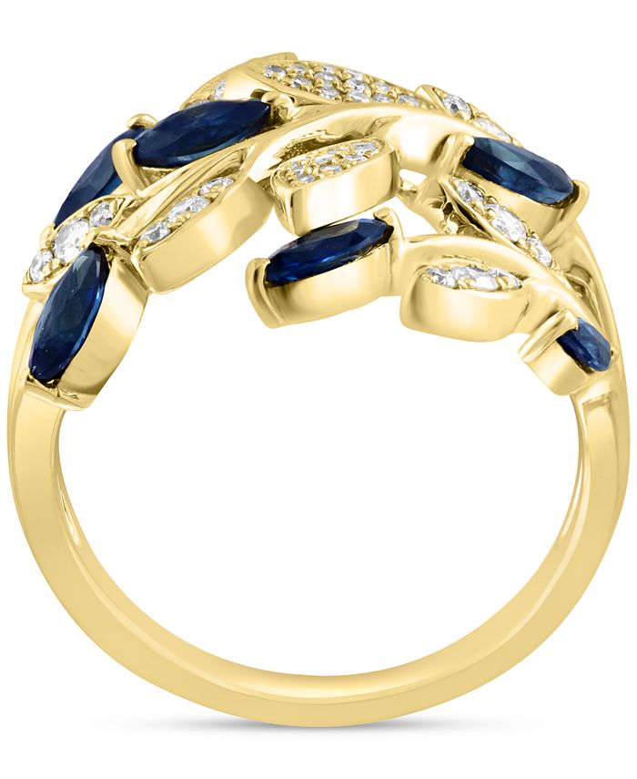 Effy Collection Effy® Sapphire 3 4 Ct T W And Diamond 1 4 Ct T W