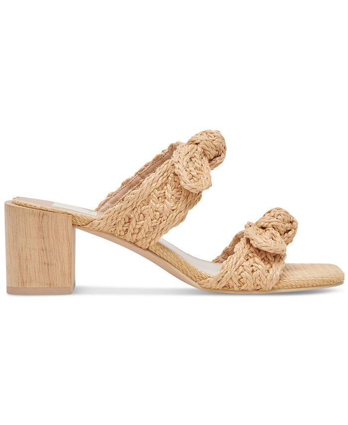 Dolce Vita Women's Zemmie Bow Double-Band Slide High-Heel Dress Sandals ...