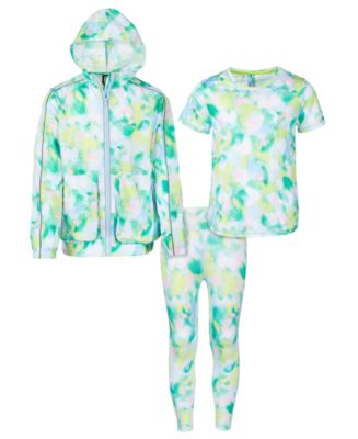 ID Ideology Big Girls Spray Abstract-Print Convertible Full-Zip Hooded ...