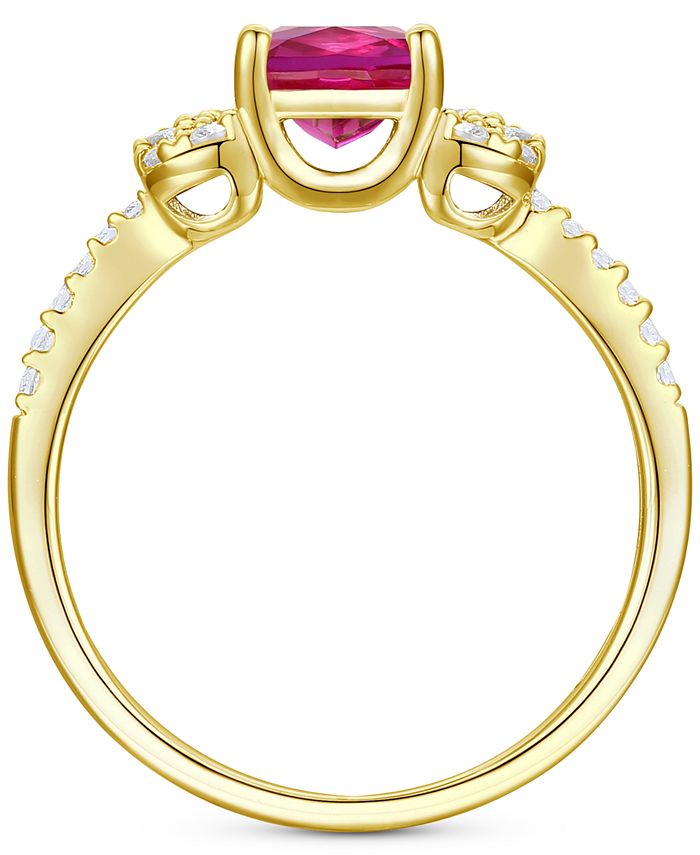 Macy's Citrine (1 ct. t.w.) & Lab-Grown White Sapphire (1/4 ct. t.w ...