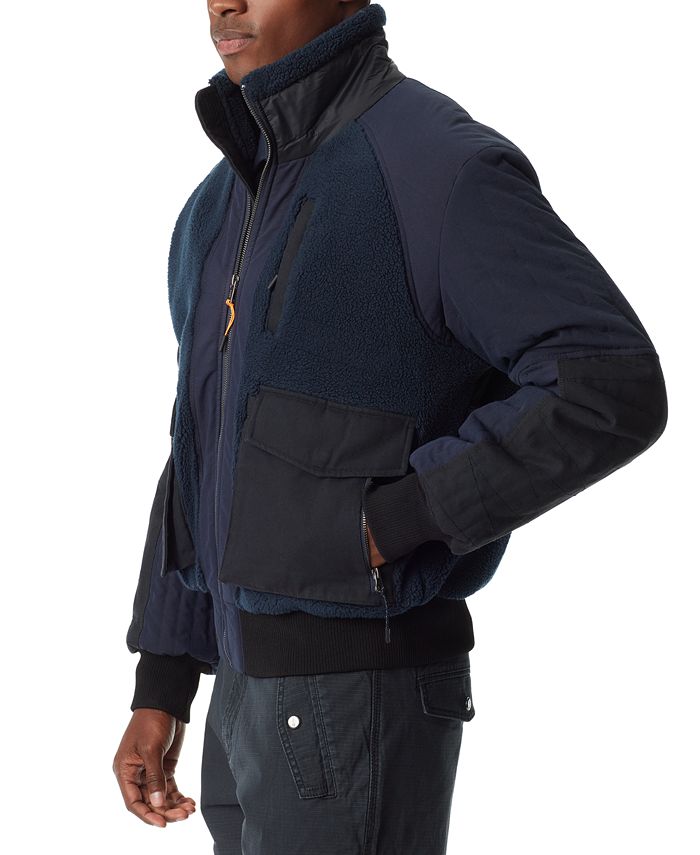 BASS OUTDOOR Men's Mixed-Media Full-Zip Bomber Jacket - Macy's