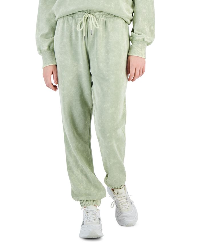Self Esteem Juniors' Drawstring-Waist Mineral Wash Sweatpants - Macy's