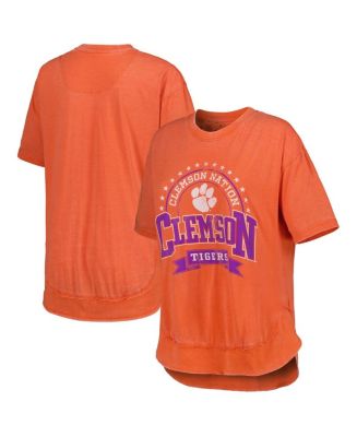 Women's Pressbox Heather Orange Distressed Clemson Tigers Vintage-Like ...