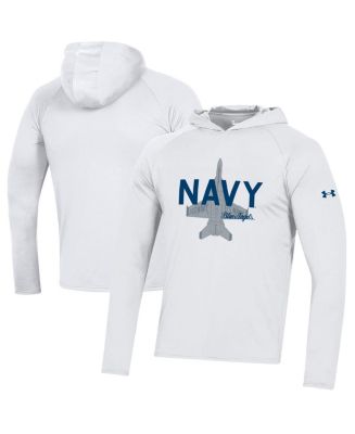 Men's Under Armour White Navy Midshipmen Blue Angels Performance Raglan ...