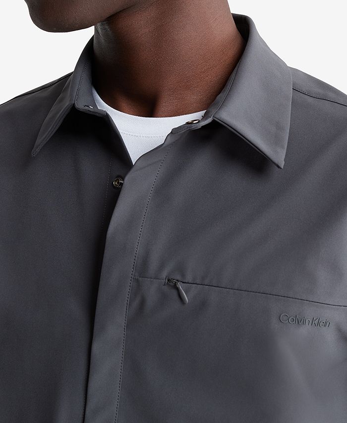 Calvin Klein Men's Athletic Hidden-Pocket Shirt - Macy's
