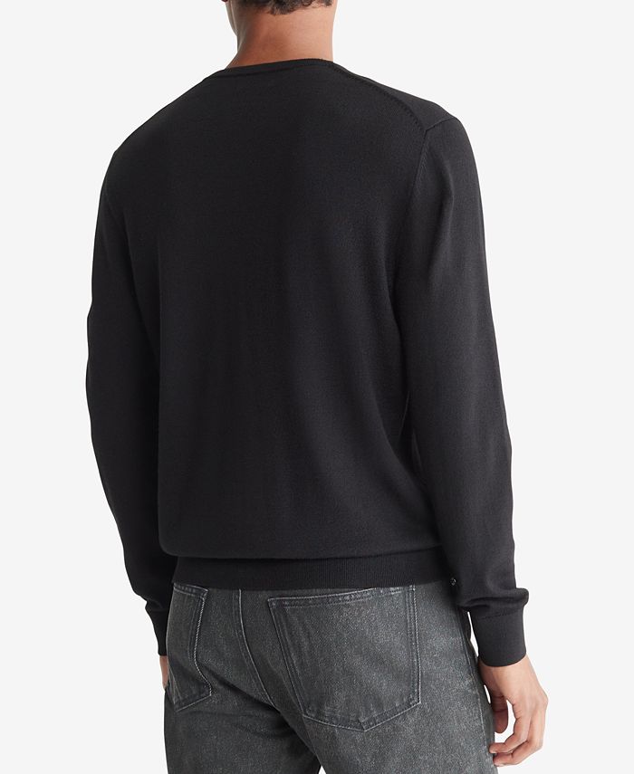 Calvin Klein Men's Regular-Fit V-Neck Sweater - Macy's