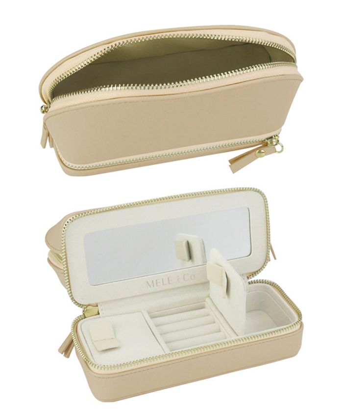 Mele & Co Duo Fashion Jewelry Cosmetic Travel Case in Leather - Macy's