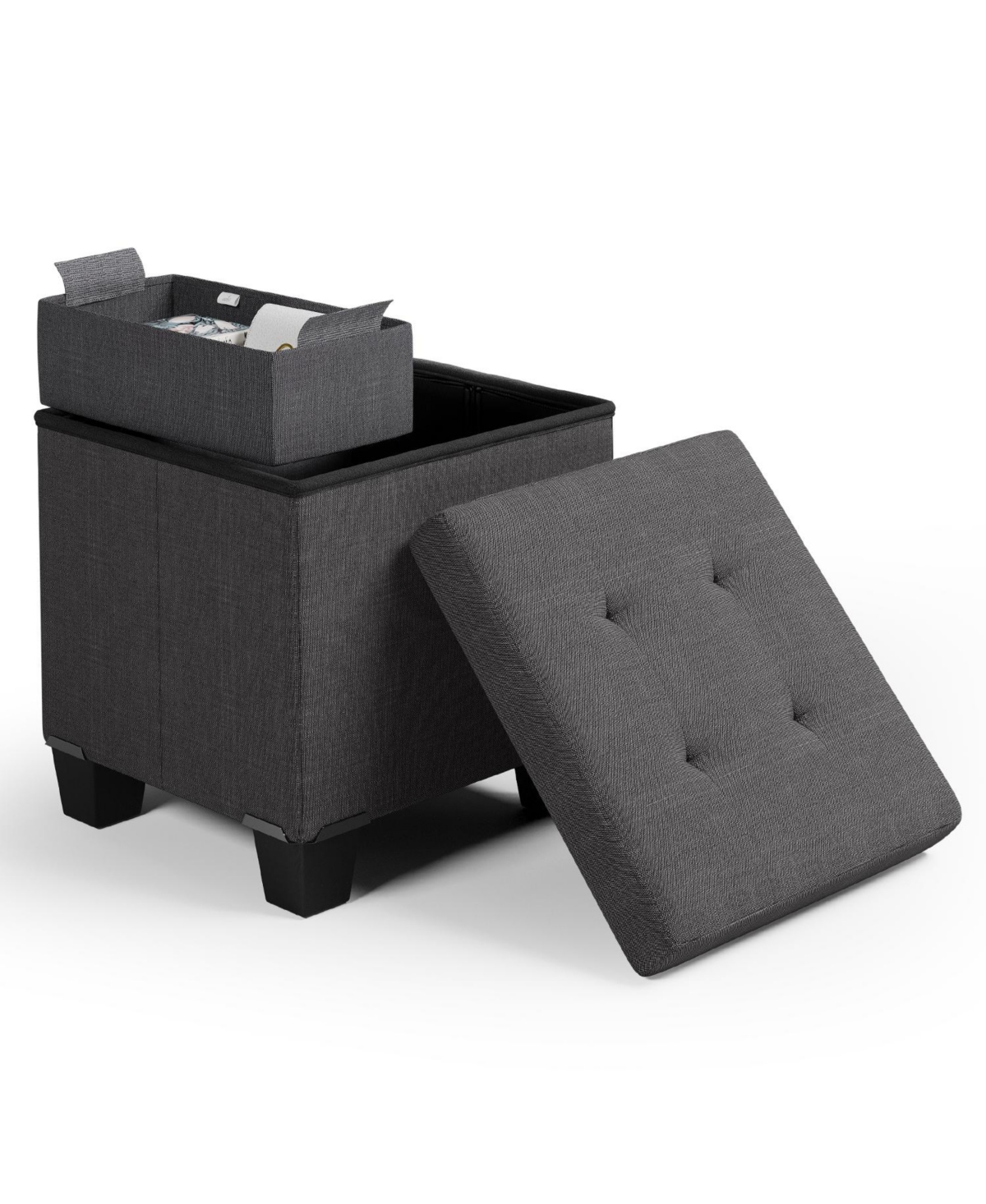 Click here for Nestl 15 Inch Ottoman Storage Bench with Storage B... prices