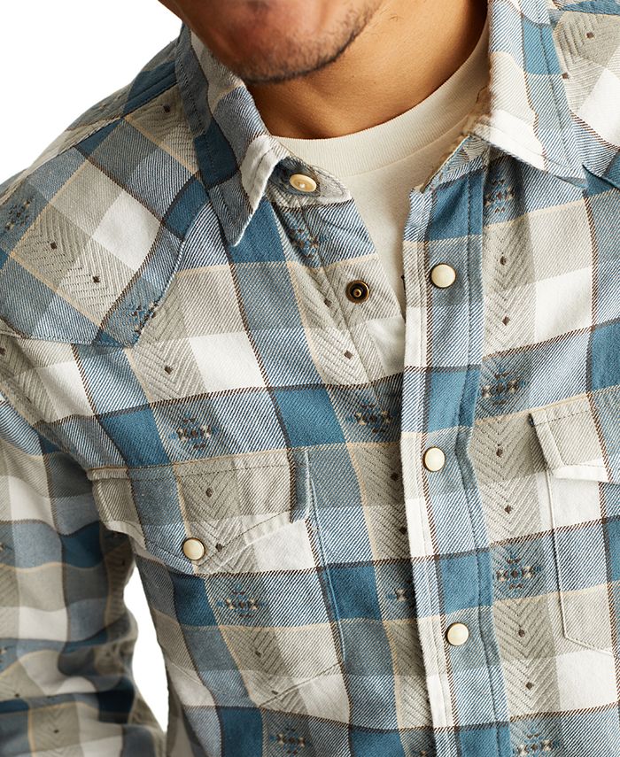 Frye Men's Long Sleeve Snap-Front Western Jacquard Shirt - Macy's