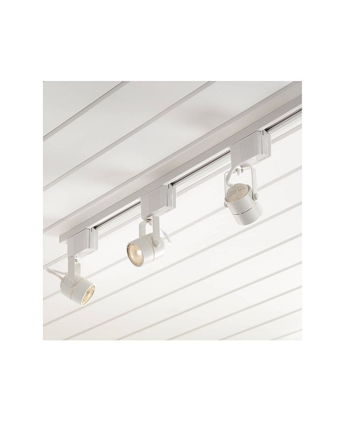 Pro Track 3-Head Wall or Ceiling Track Light Fixture Kit Linear Spot ...