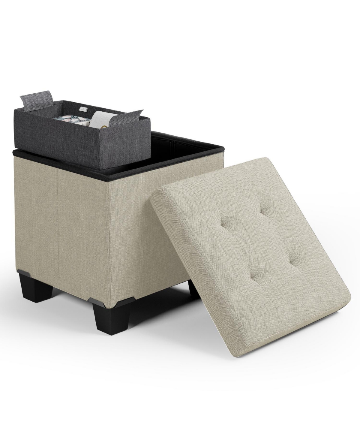 Click here for Nestl 15 Inch Ottoman Storage Bench with Storage B... prices