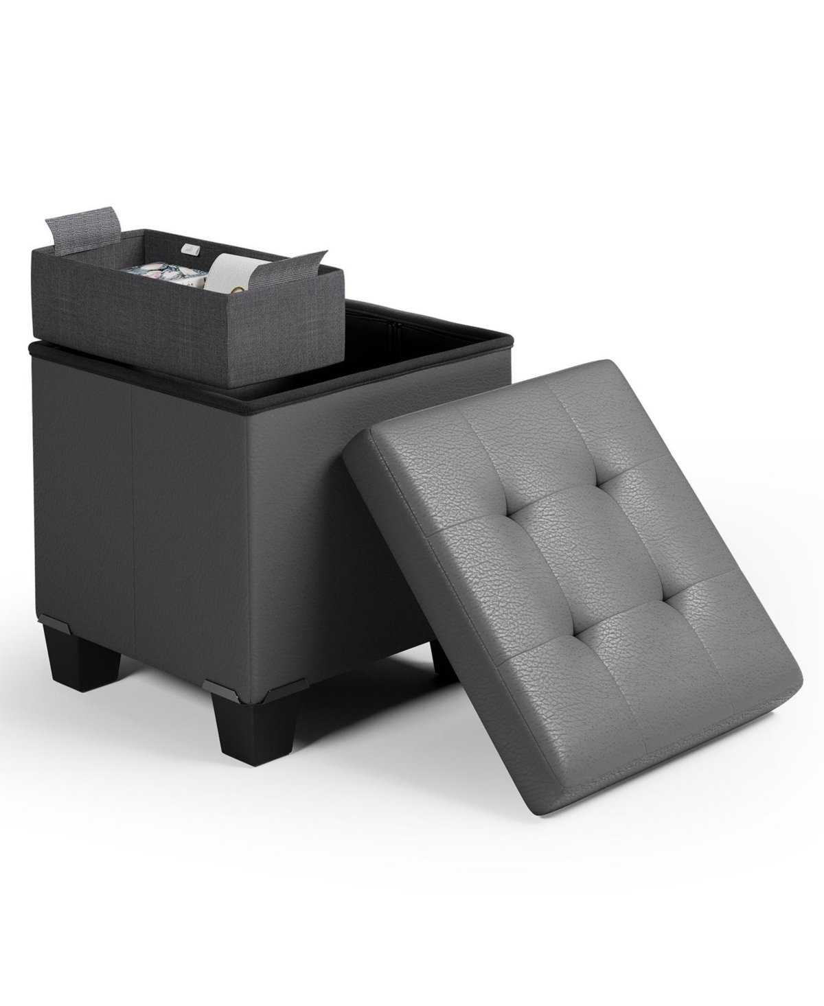 Click here for Nestl 15 Inch Ottoman Storage Bench with Storage B... prices