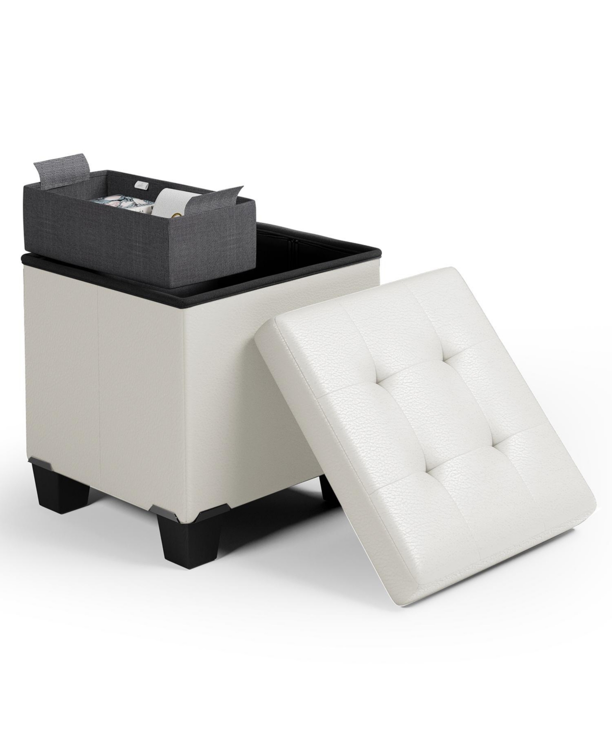 Click here for Nestl 15 Inch Ottoman Storage Bench with Storage B... prices