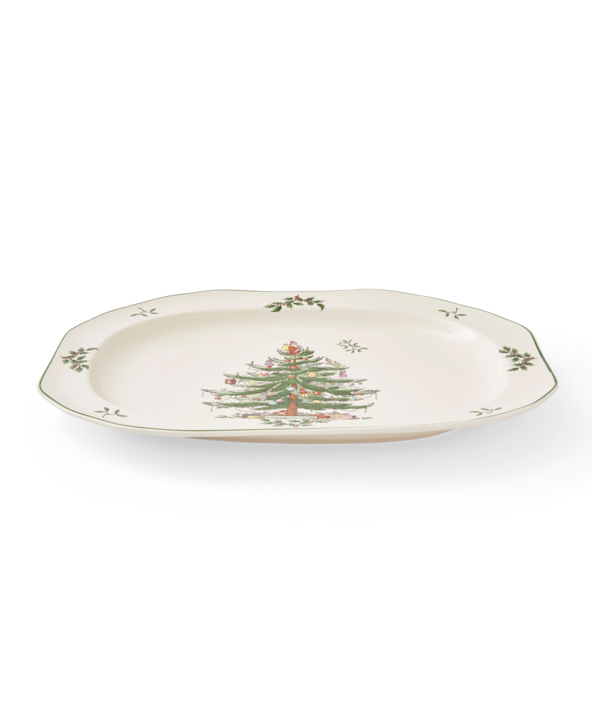 Click here for Spode Christmas Tree Oval Platter - Green/multi prices