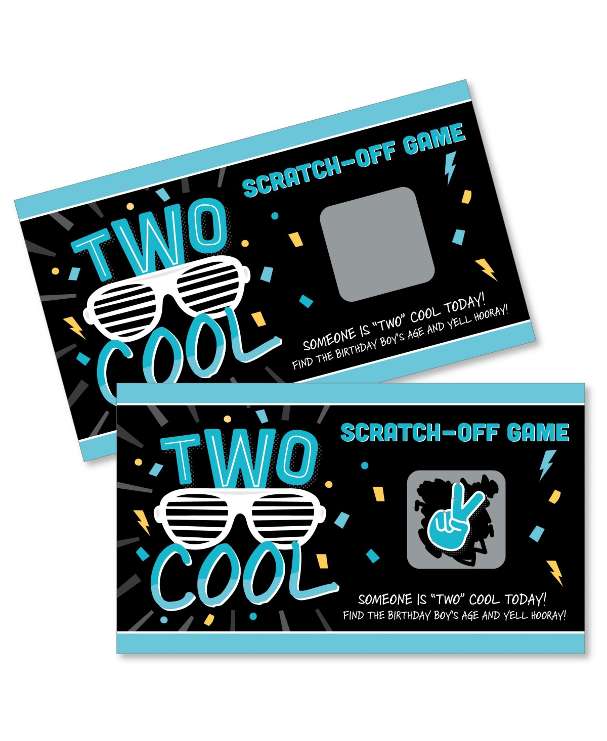 Big Dot Of Happiness Two Cool - Boy - Blue 2nd Birthday Party Game ...