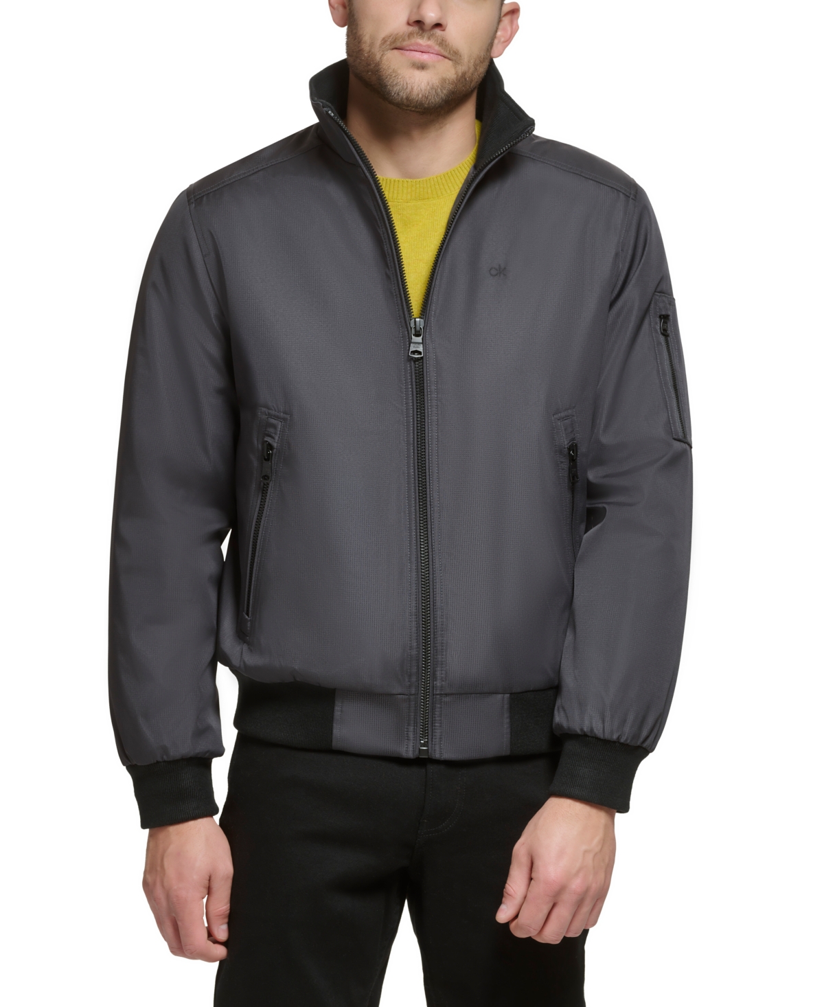 Click here for Calvin Klein Mens Classic Zip-Front Ripstop Bomber... prices