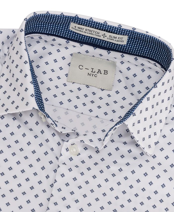 C-LAB NYC Men's Slim-Fit Motif-Print Dress Shirt - Macy's