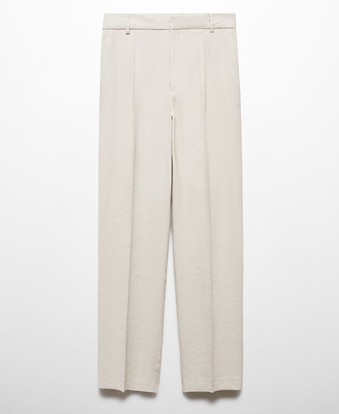 MANGO Women's Pleat Straight Trousers - Macy's