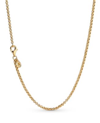 Pandora Moments 14K Gold-Plated Rolo Chain Necklace - Macy's