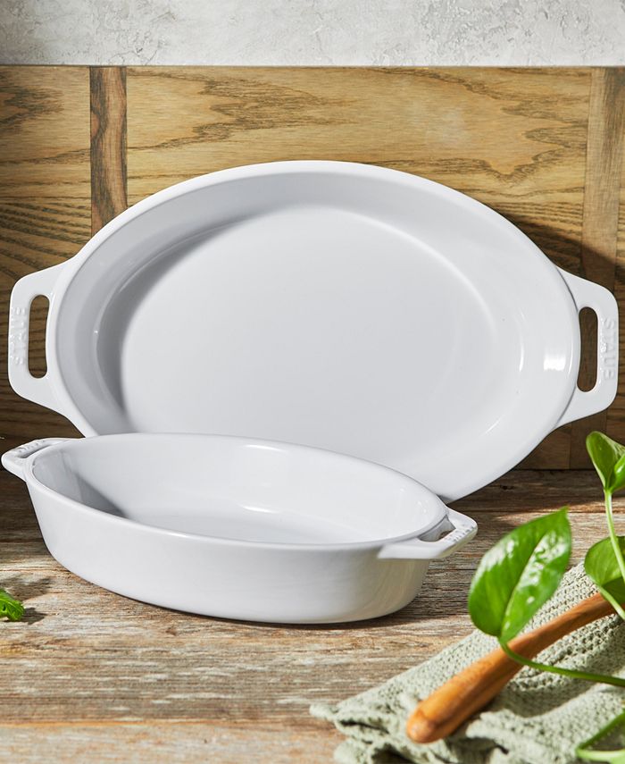 Staub Ceramic 2 Piece Oval Baking Dish Set - Macy's