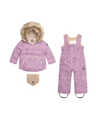 Deux par Deux Baby Girls Two Piece Snowsuit Lavender With Forest ...
