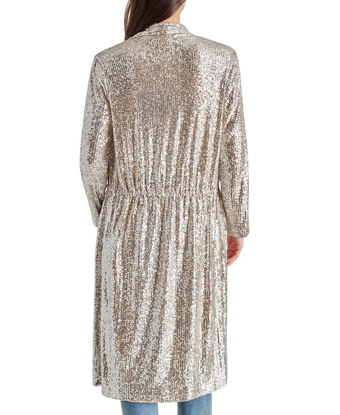 Steve Madden Women's Show Stopper Long Glitter Coat - Macy's