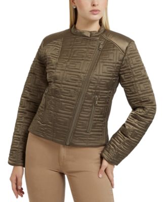 GUESS Women's Marine Quilted Asymmetrical Jacket - Macy's