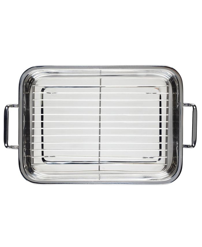 Farberware Classic Series Stainless Steel 17" x 12.25" Roaster with ...