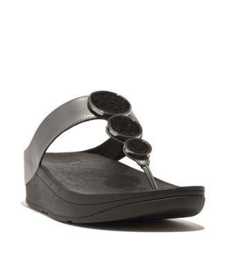 FitFlop Women's Halo Bead-Circle Metallic Toe-Post Sandals - Macy's