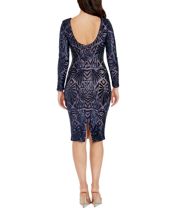 Dress the Population Emery Sequin Dress - Macy's