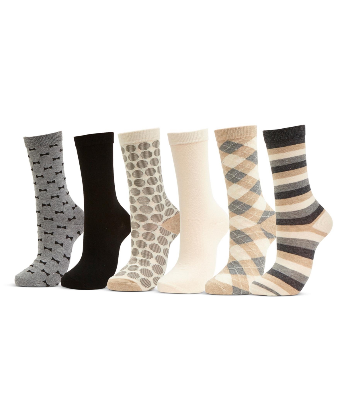 Click here for Womens Dress Crew Socks 6 Pack - New york night prices
