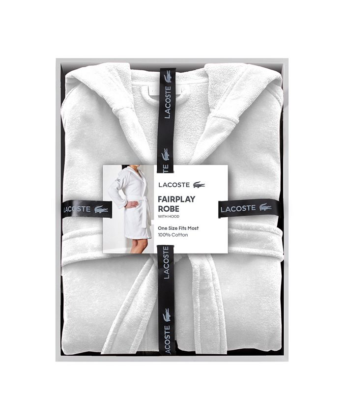 Lacoste Home Fairplay Cotton Bath Robe - Macy's
