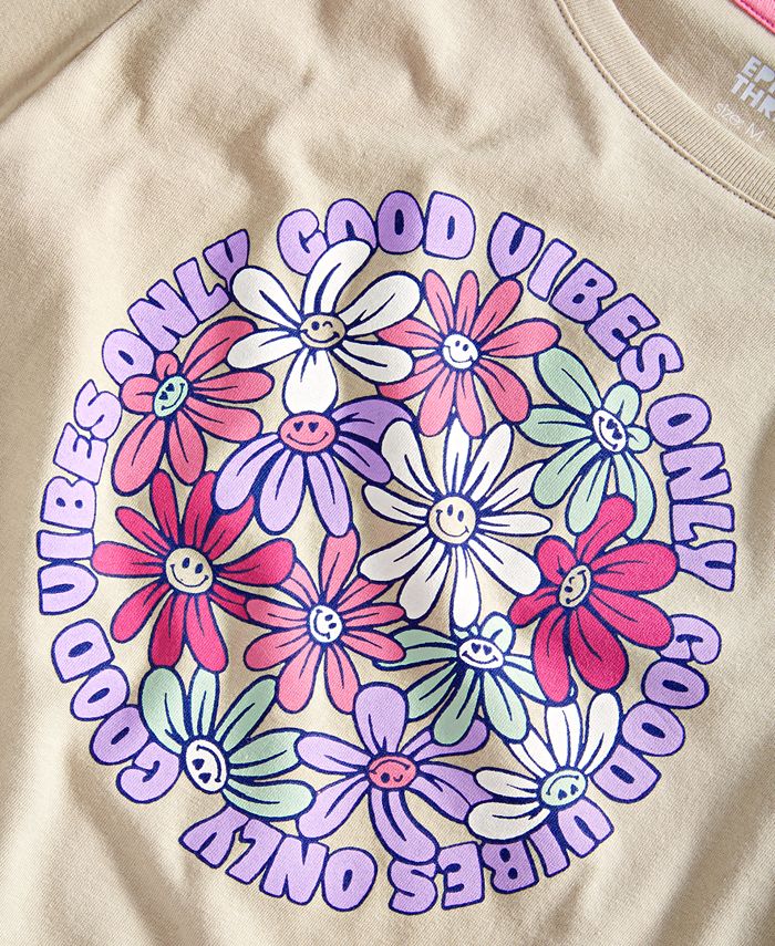 Epic Threads Big Girls Good Vibes Only Graphic T-Shirt, Created for ...