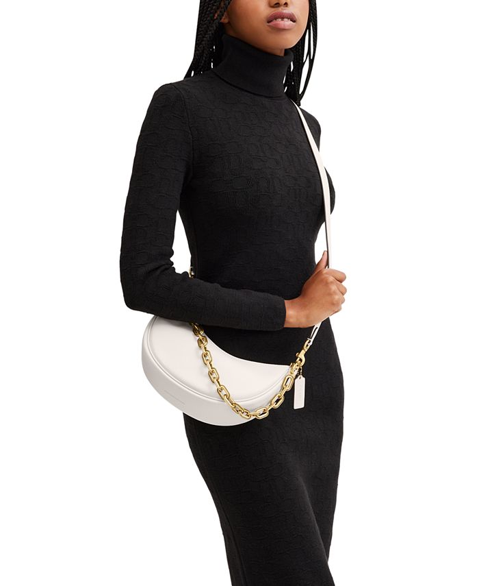 COACH Mira Glovetanned Leather Small Shoulder Bag with Chain - Macy's