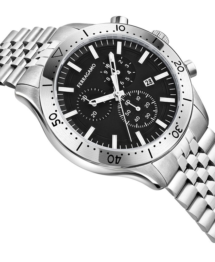 Ferragamo Salvatore Men's Swiss Chronograph Master Stainless Steel ...